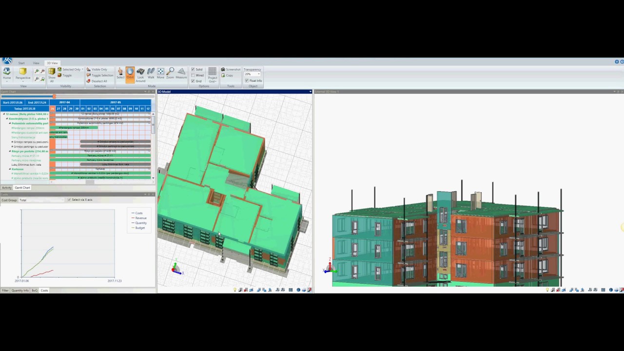 4D simulation with BIM model - YouTube