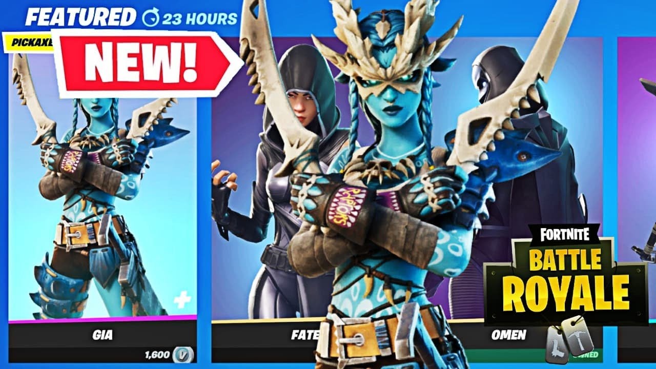 *NEW* GIA SKIN + CROSSBITE TOOTHAXES PICKAXE NEW FORTNITE ITEM SHOP ...