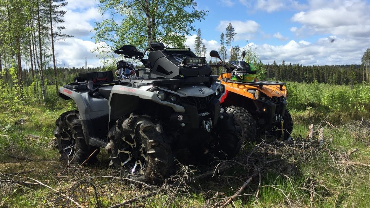 We Hit The Basic Trail | ATV Trail ride, 2 x Can-am - YouTube