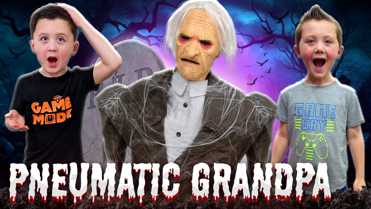 Pneumatic Grandpa Lowes Halloween | Unbox Setup Halloween Animatronic ...