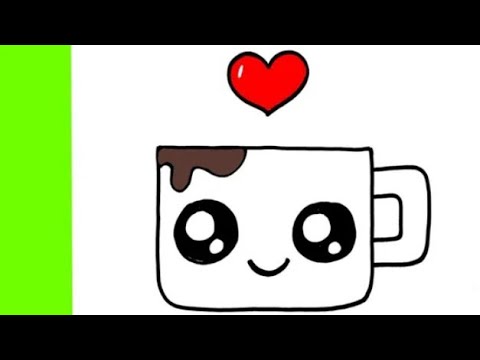 Cute cup easy drawing for kids and toddler's painting coloring,draw ...