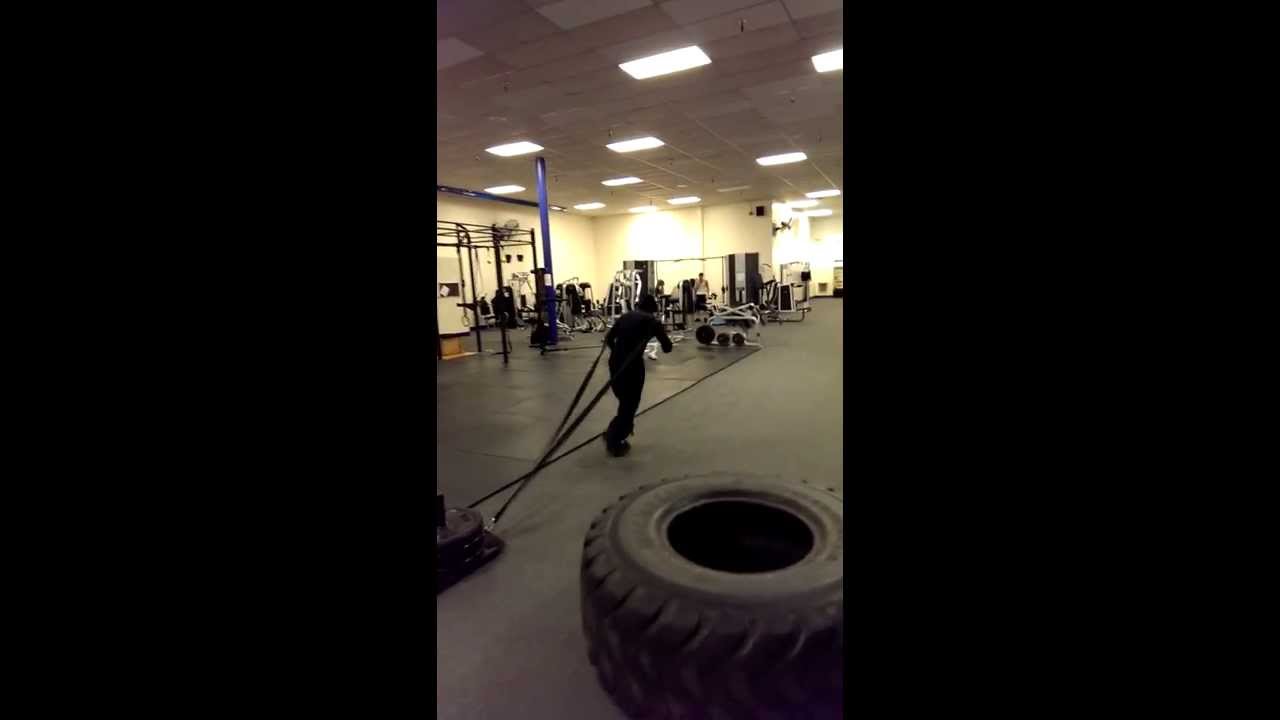 Running Dragging Weights - YouTube