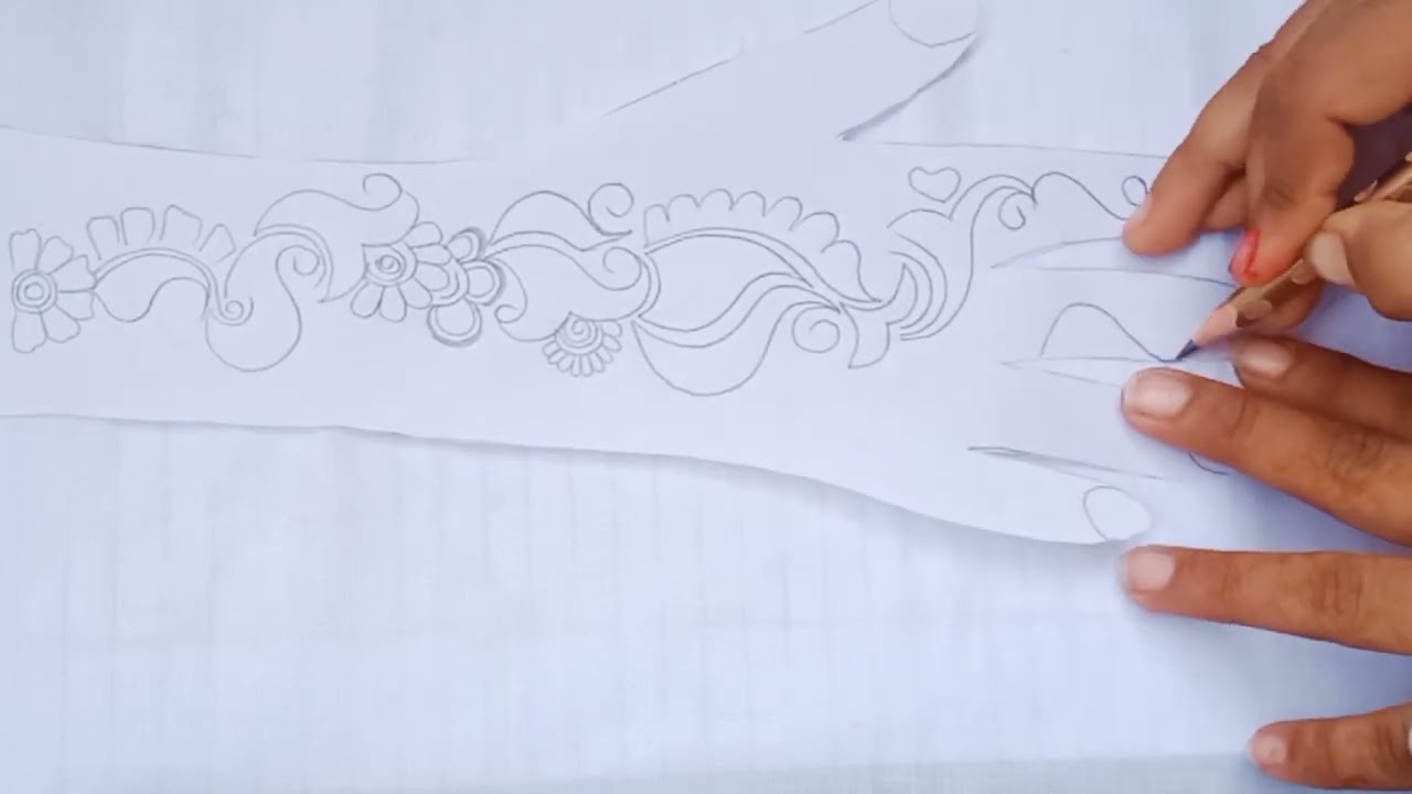 simple mehndi design• pencil art || Beautiful mehndi design || - YouTube