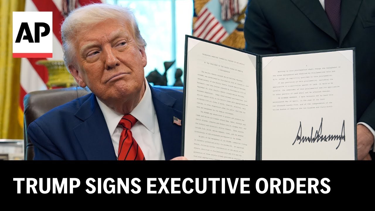 Trump signs executive orders - YouTube