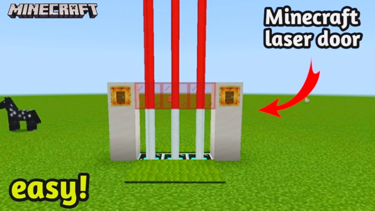 How to make a laser door in minecraft bedrock edition (no Mods) - YouTube