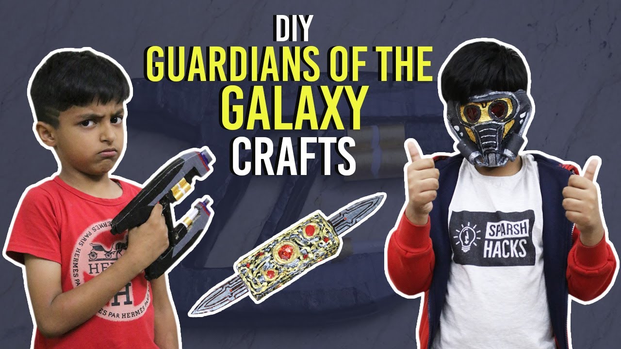 DIY Guardians of the Galaxy Crafts | Starlord Mask & Gun | Gamora's ...