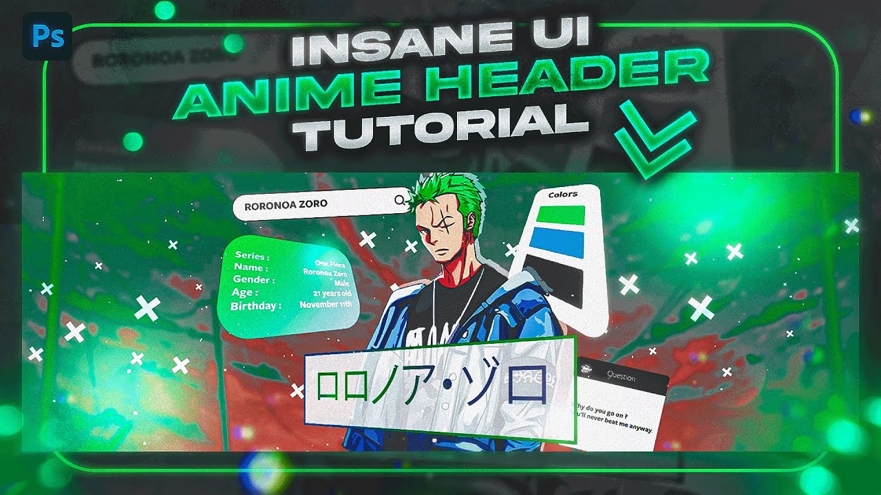 INSANE UI ANIME HEADER/BANNER TUTORIAL - [PHOTOSHOP/GFX] - YouTube