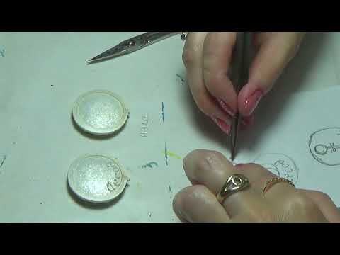 Jewelry making process. Enamel making. The whole process with ...