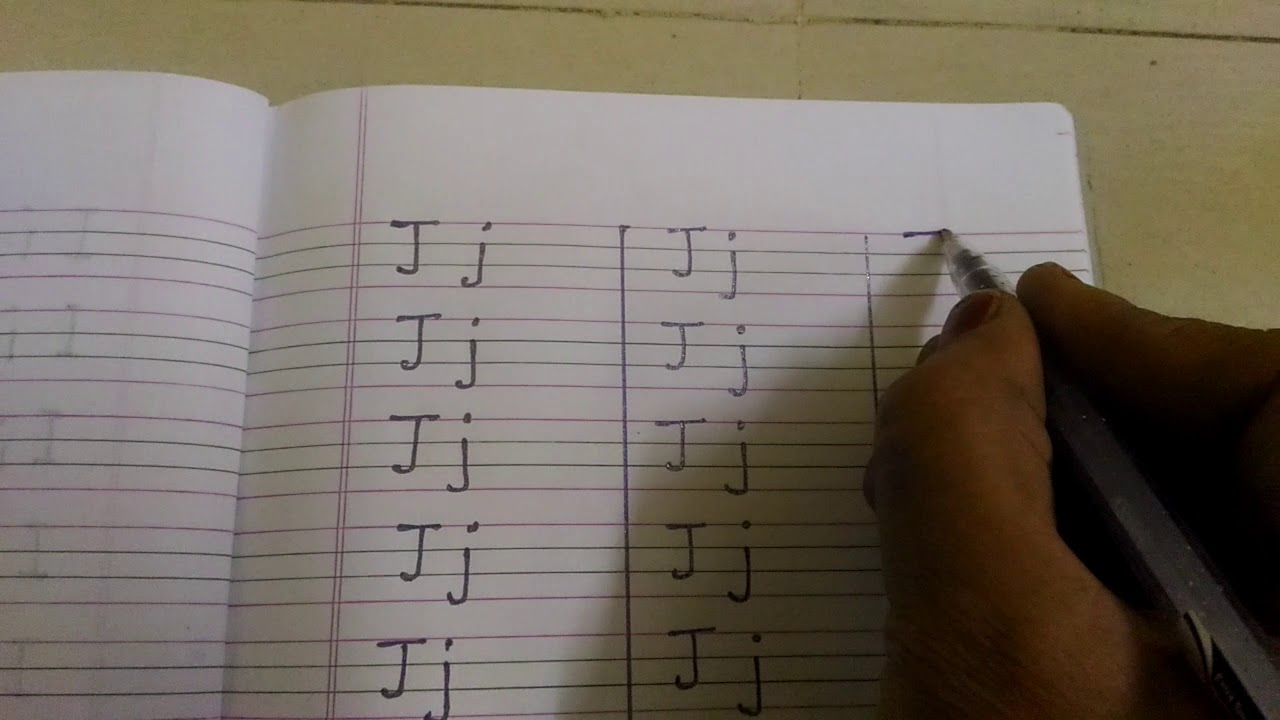 WRITING PRACTICE-ALPHABET Jj - YouTube