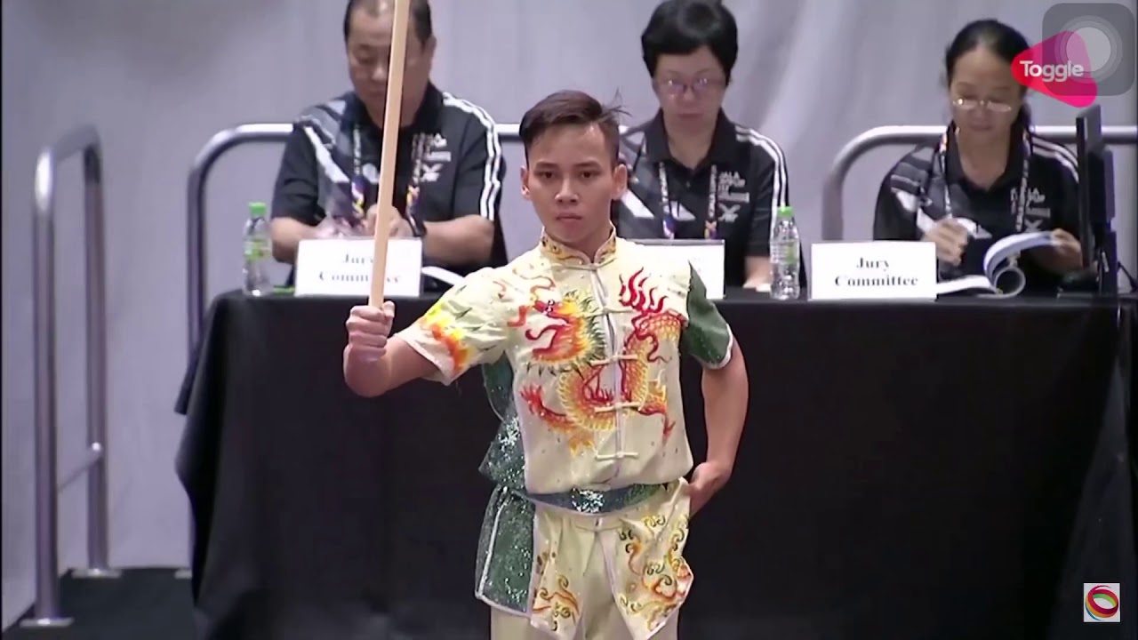 Daffa Golden Boy. Wushu Men’s Optinal Qiangshu. Bronze medalist of 29th ...