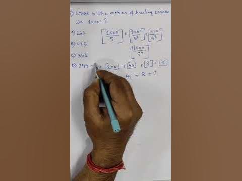 Trailing Zeroes in a given factorial - YouTube