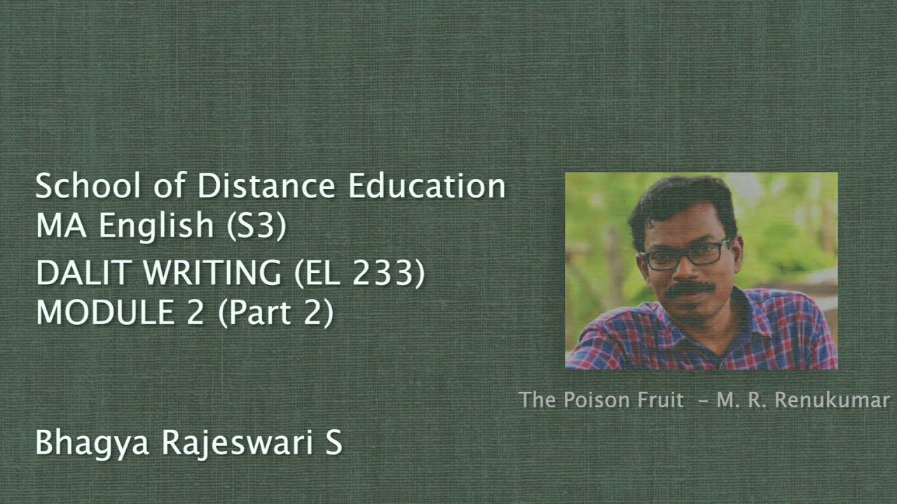 Dalit Writing: Poems 1 - YouTube