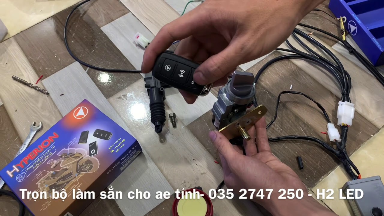 Trọn bộ smart key Hyperion cho Sirius xăng cơ cho khách tỉnh | H2 LED ...