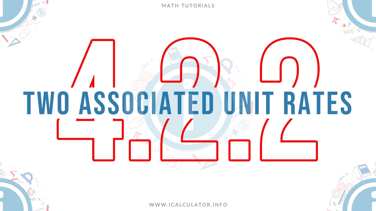 4.2.2 - Two Associated Unit Ratios - YouTube