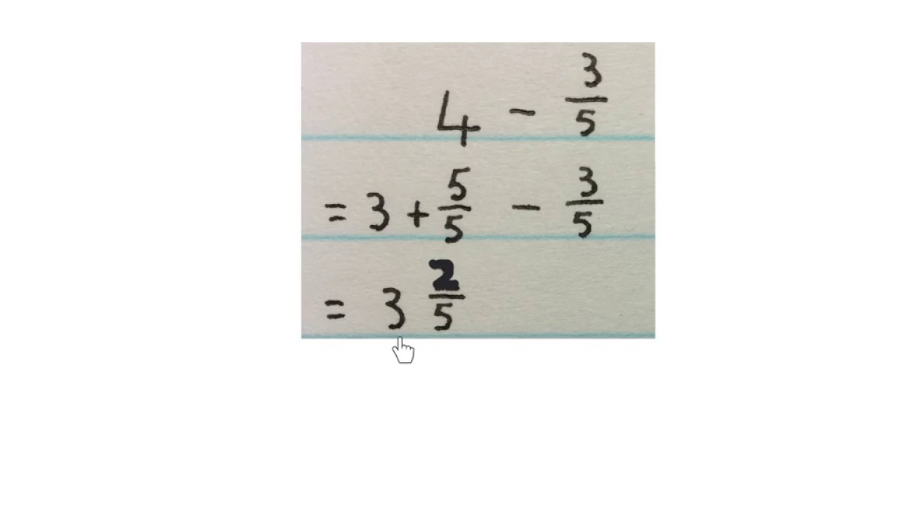 Gewone breuke plus en minus 3 (wiskdou) graad 6 tot 12 - YouTube