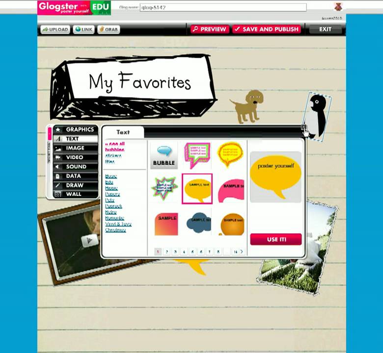 Glogster EDU Basic Text Tool - YouTube