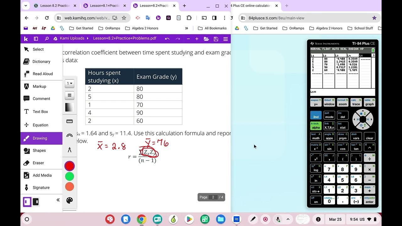 Lesson 8 2 Practice Problems #6 CALCULATOR STEPS - YouTube