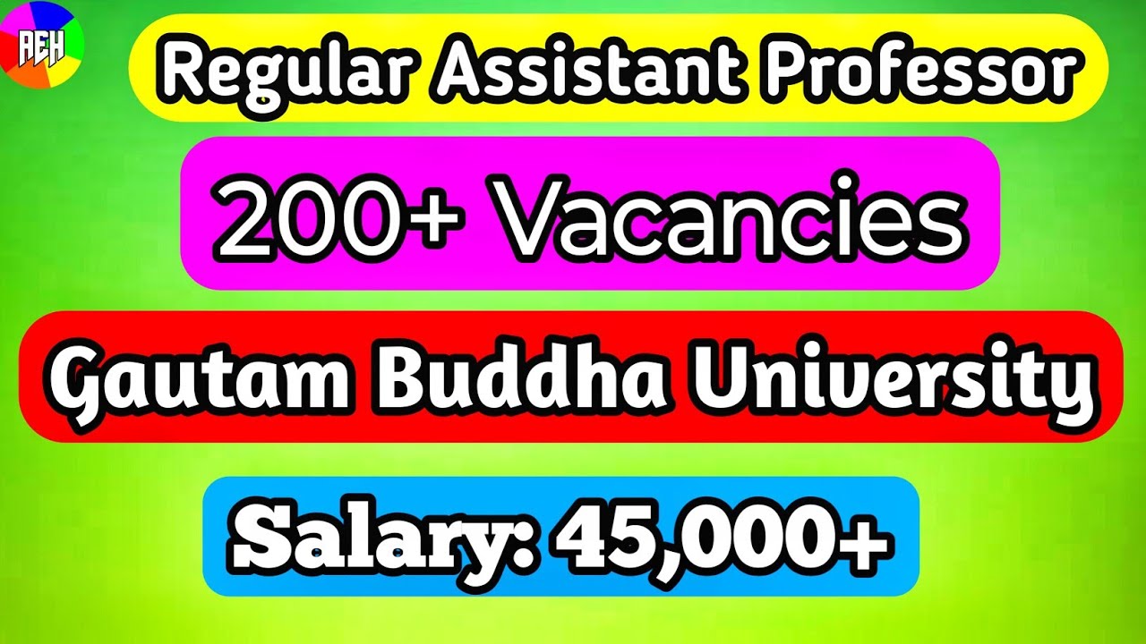 Assistant Professor Vacancy 2024 | Regular Assistant Professor ...