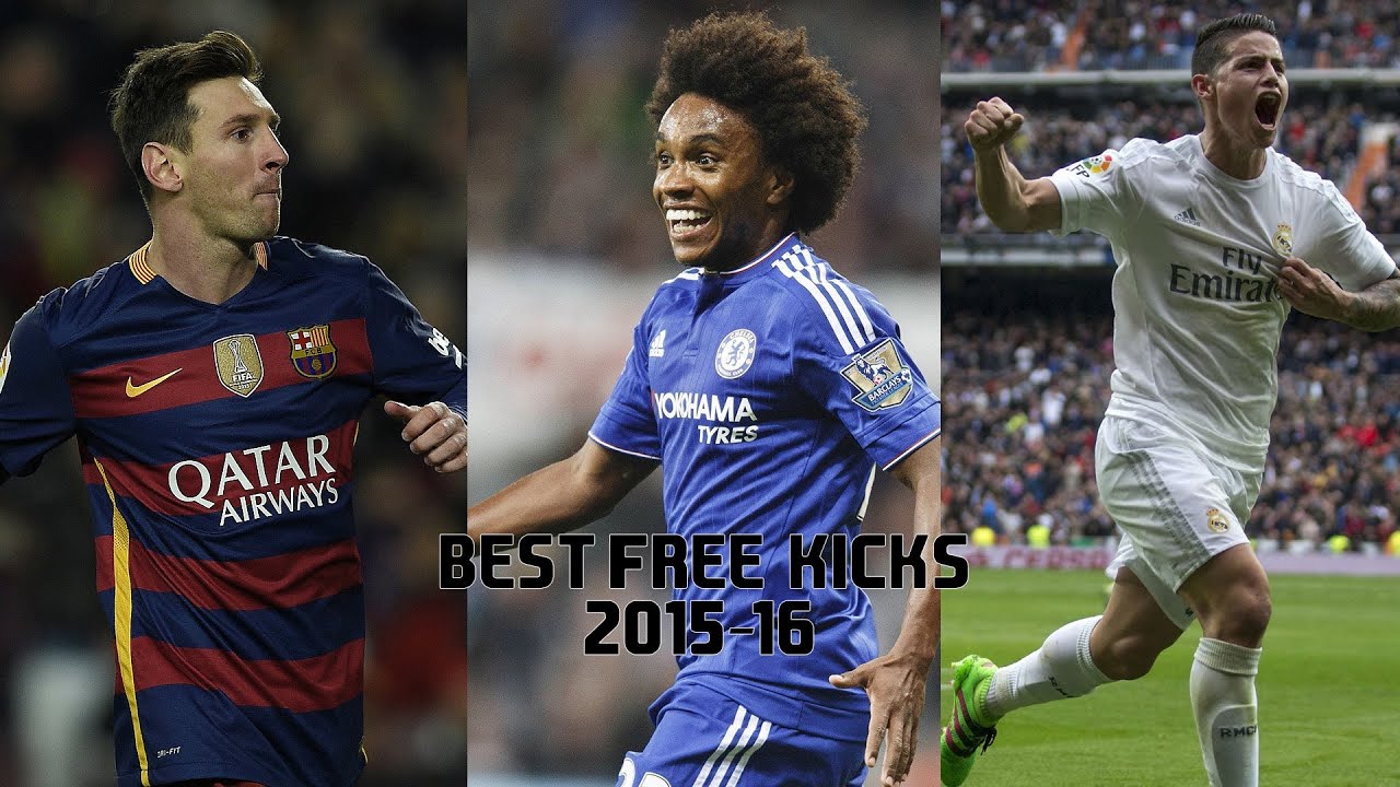Best Free Kicks - Ft Messi, James, Willian, Payet - 2015/16 - HD - YouTube