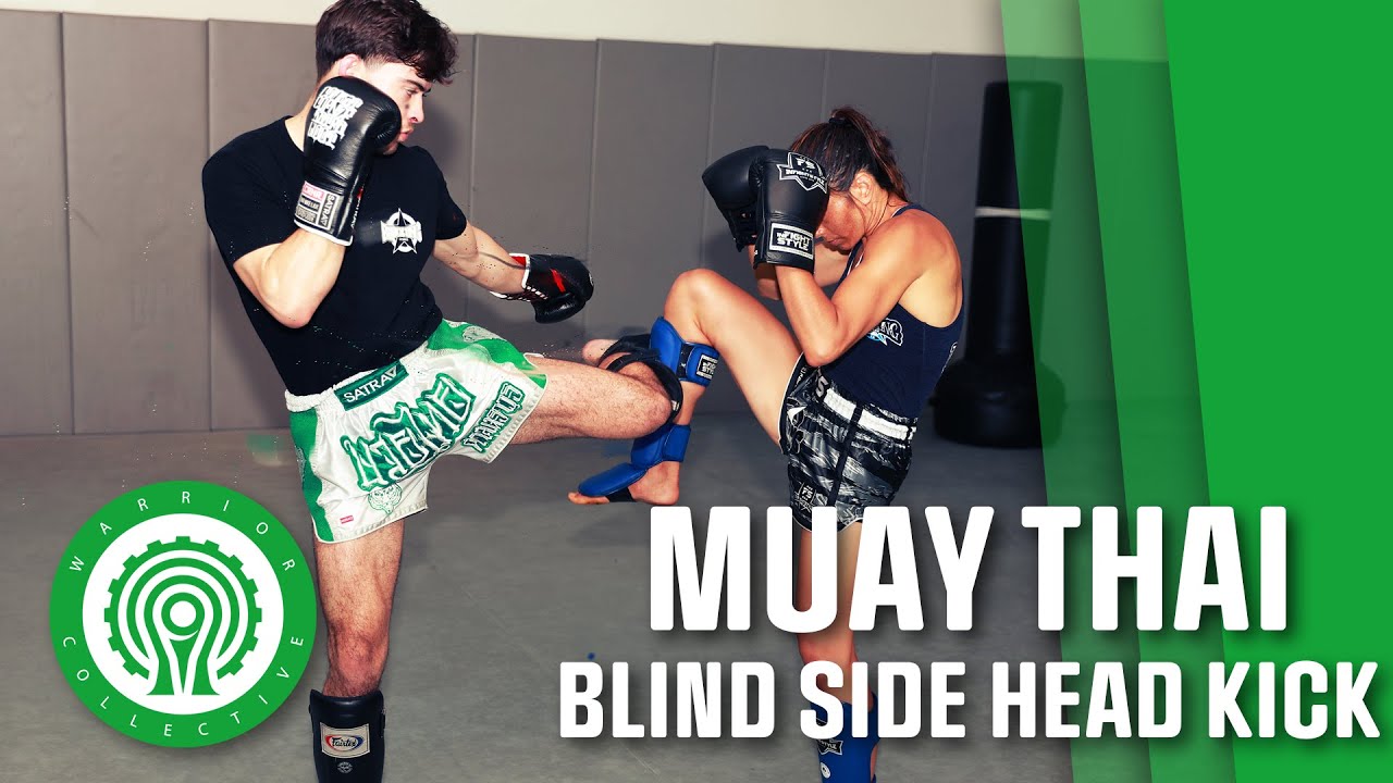 Muay Thai Sparring Drills - Setting up the Blind Side Head Kick with ...
