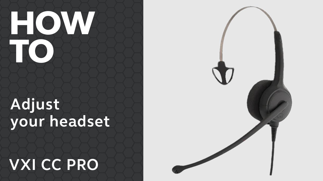 VXi CC Pro: How to adjust your headset | BlueParrott Support - YouTube