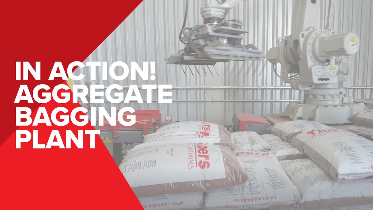 IN ACTION! Automated Form Fill and Seal Aggregate Bagging Plant Machine ...