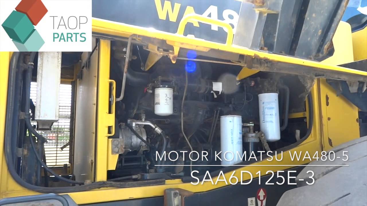 Motor KOMATSU SAA6D125E-3 - YouTube