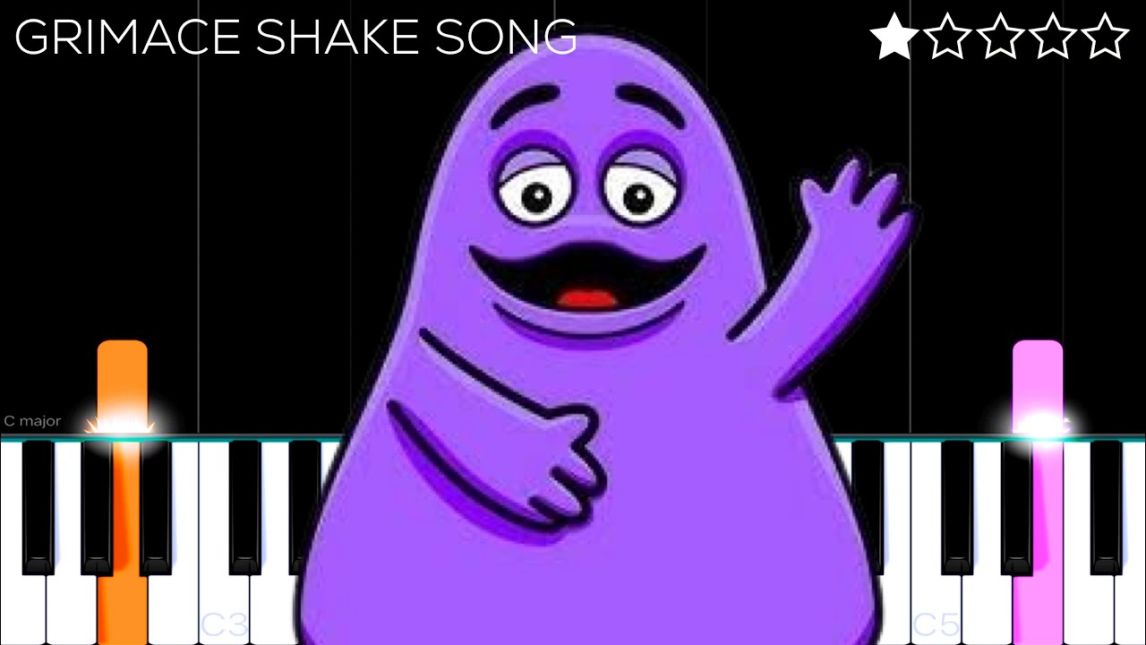 Grimace Shake Song | EASY Piano Tutorial - YouTube
