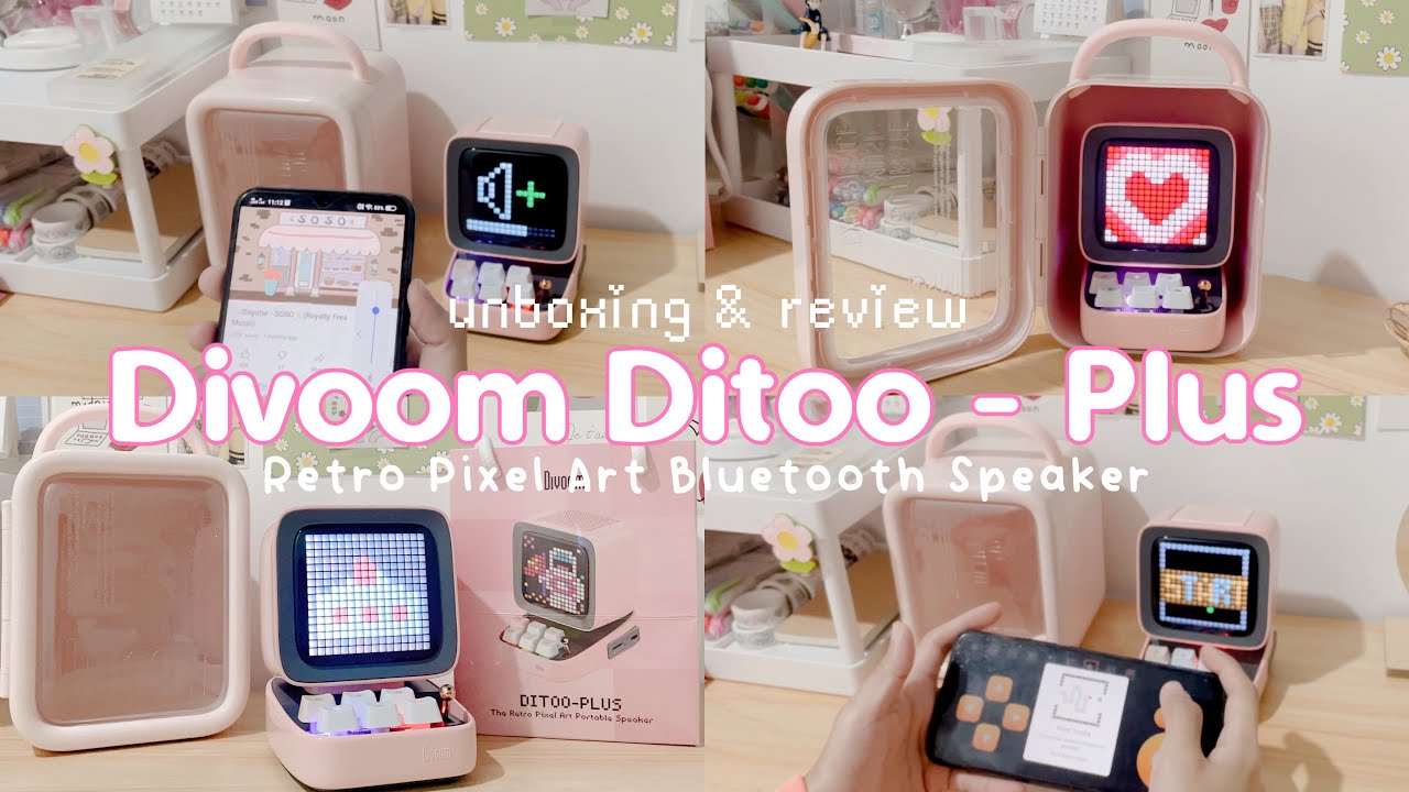 Unboxing Divoom Ditoo: Retro Pixel Art Bluetooth Speaker ( kawaii and ...