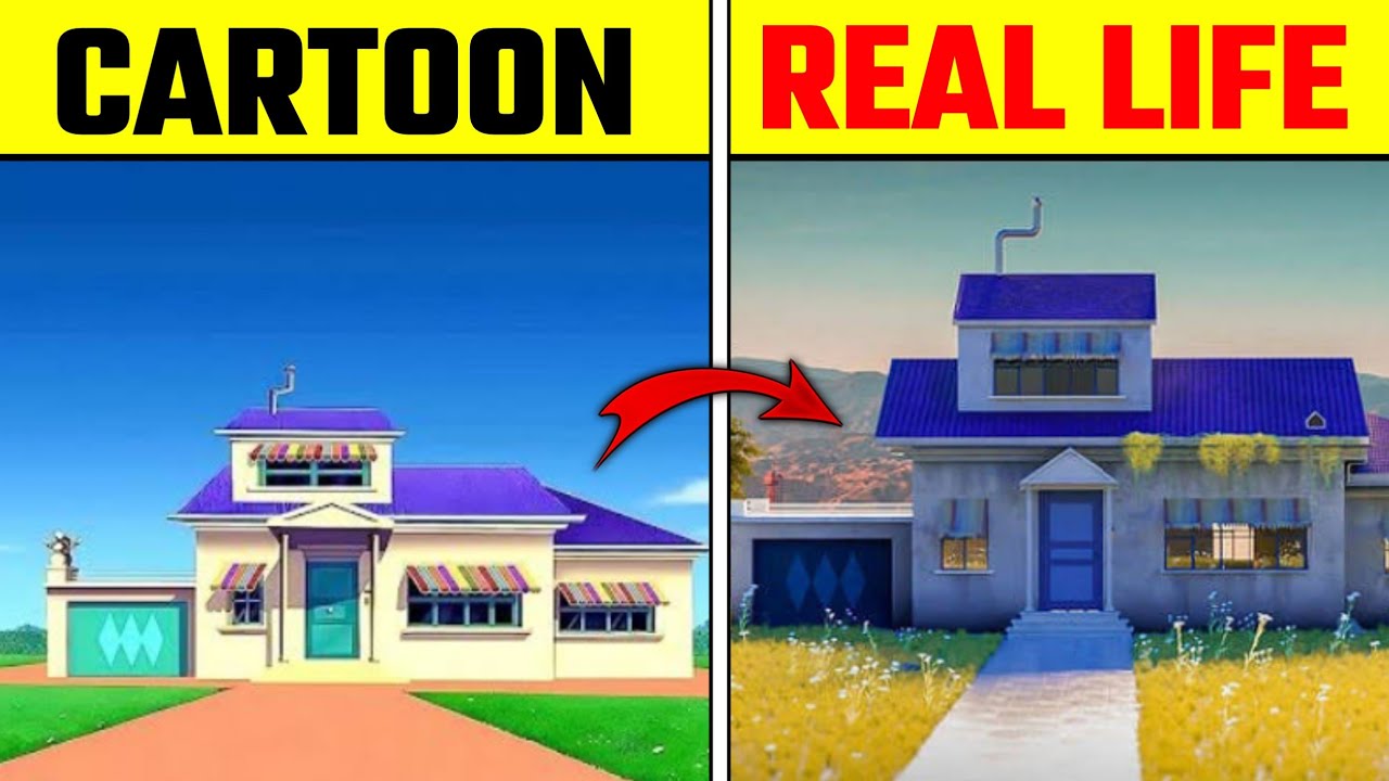 House जो Cartoon को देख कर बनाये गये हैं |Cartoon House In Real life |😲 ...