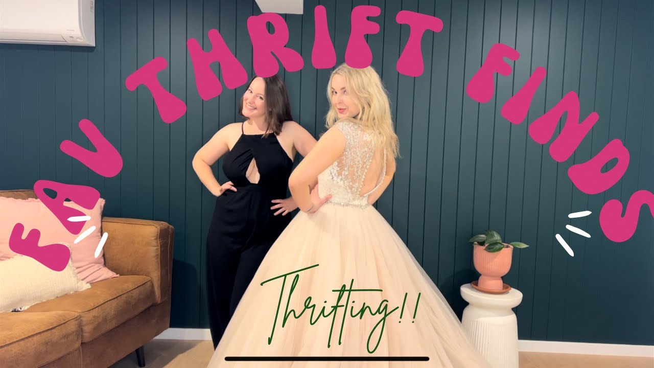 Our Favourite Thrift Finds! Thrifted Wedding Dress - YouTube