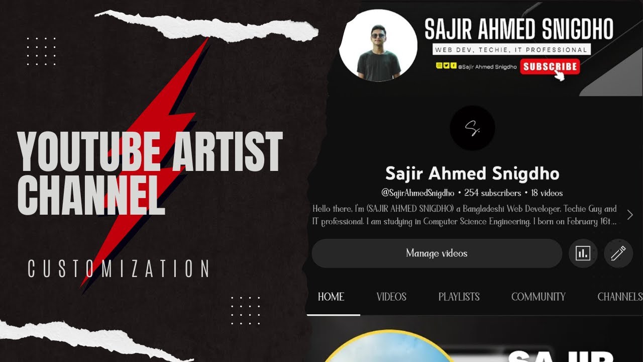 YouTube Artist Channel (OAC) Customization / Edit | Make YouTube ...