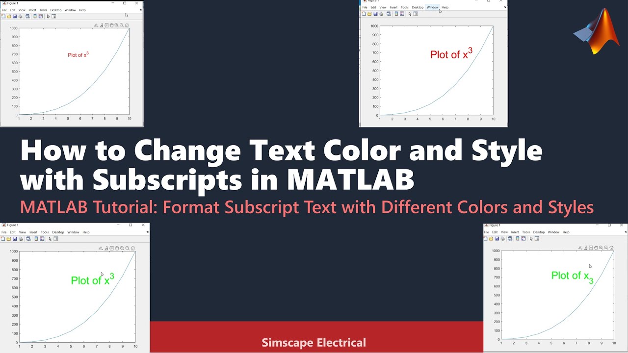 How to Change Text Color and Style with Subscripts in MATLAB - YouTube