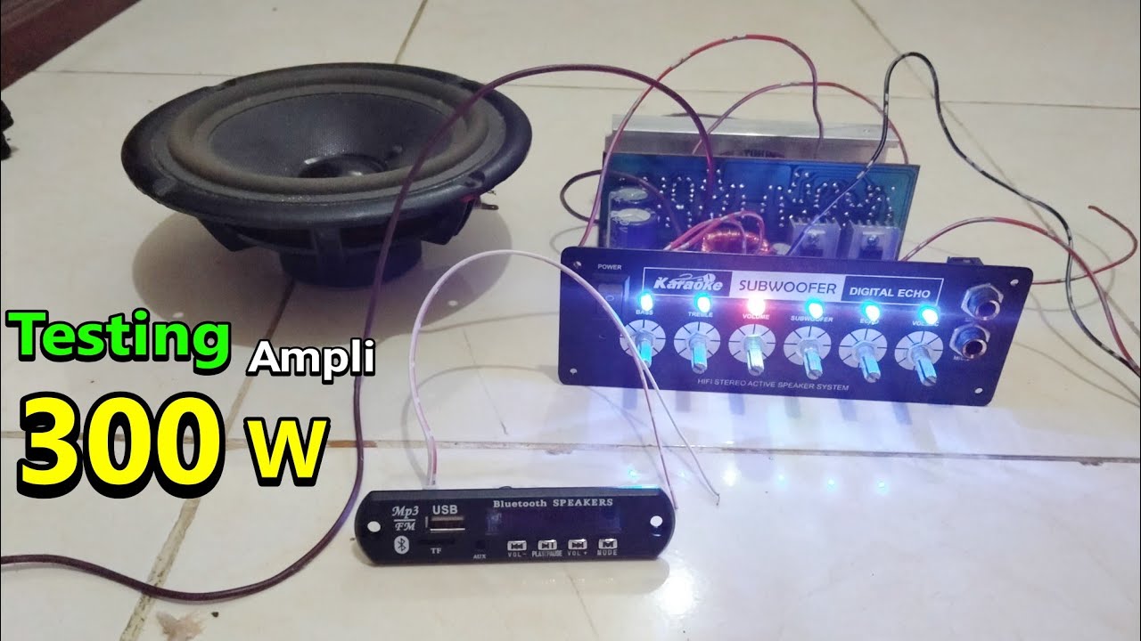 Testing Amplifier Mobil 300W merk PLATINUM DMS-600X - YouTube