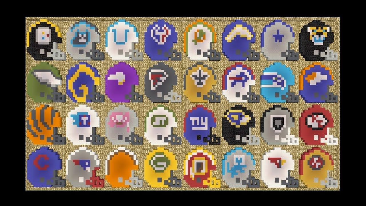 Minecraft Pixel Art Tutorial Baltimore Ravens Helmet - YouTube