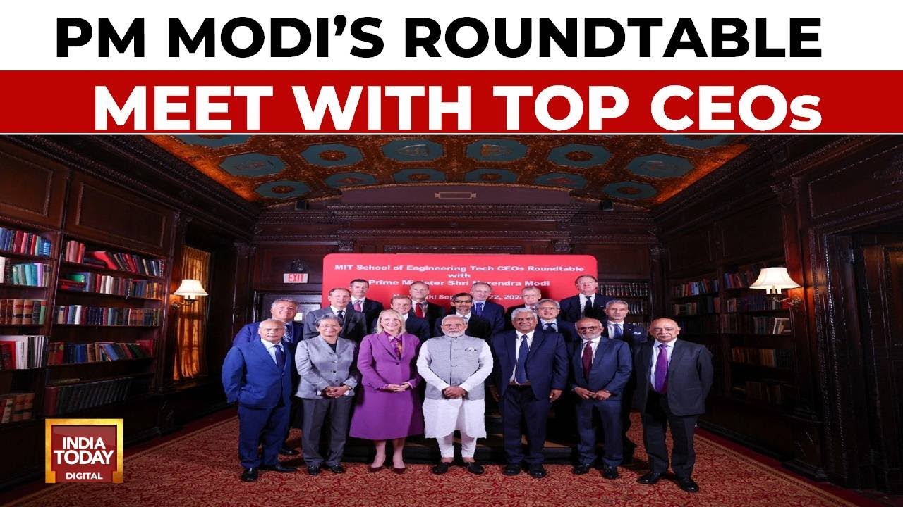 PM Modi's Assurance to Palestine, Tech Roundtable with US CEOs | India ...