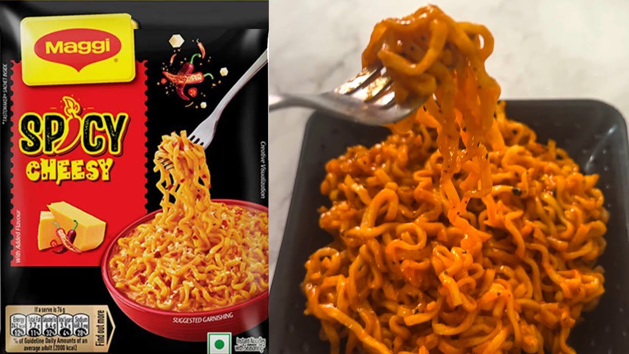 Maggi Spicy Cheesy Noodles Recipe | How to Make Maggi Spicy Cheesy ...