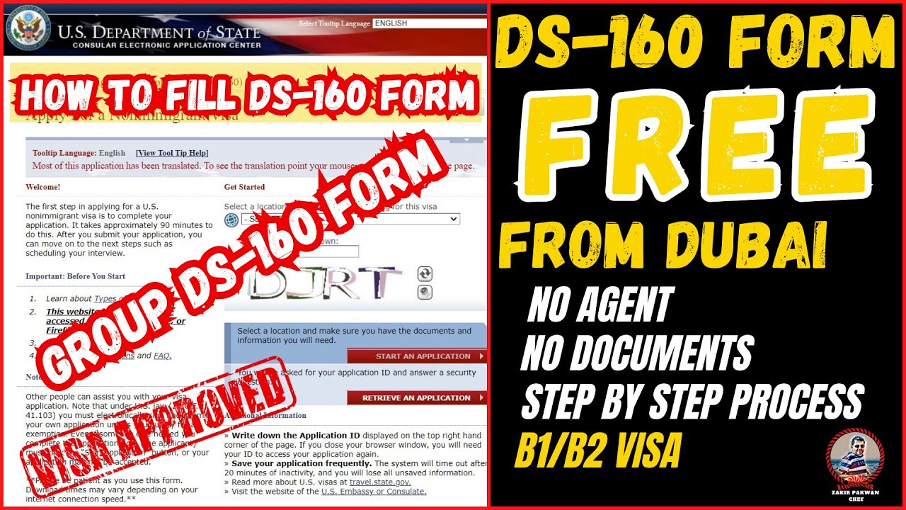 How To Fill Out DS-160 Form For USA Tourist Visa B1/B2 | Group From DS ...