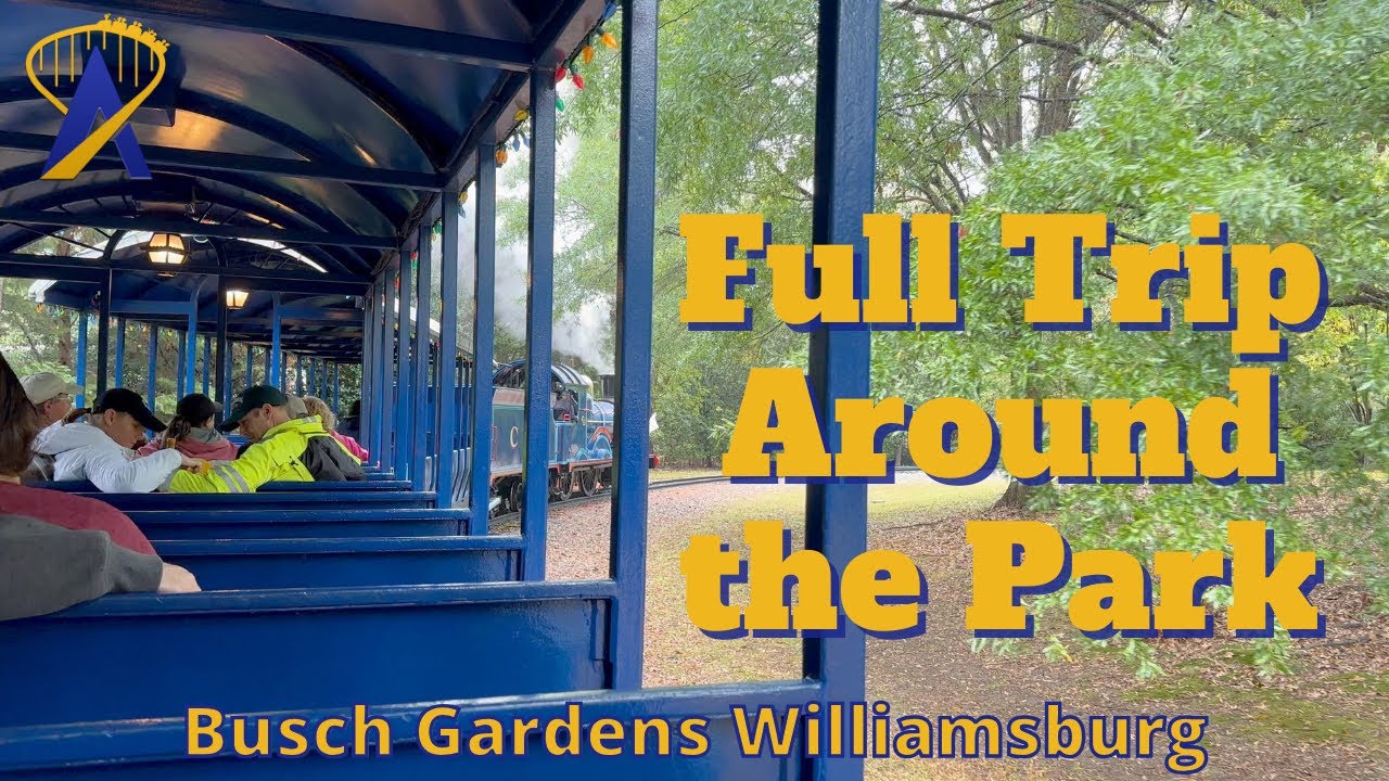 Take a Ride on the Busch Gardens Williamsburg Railway Ride - YouTube