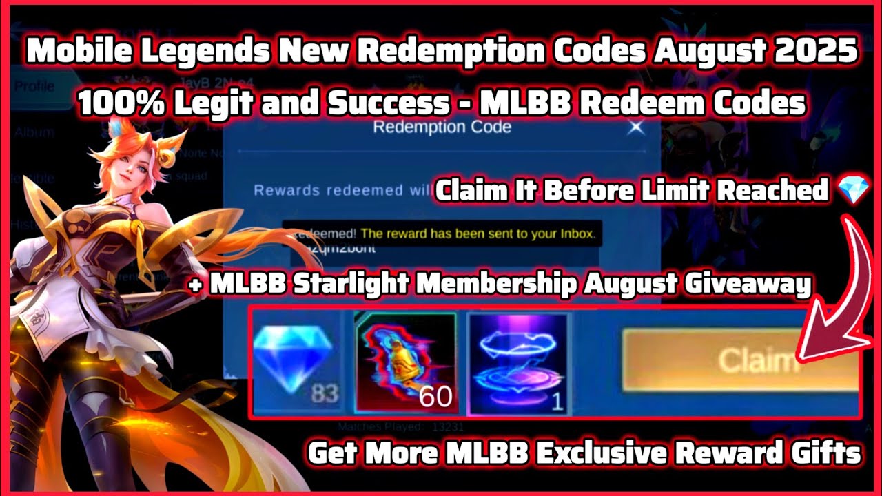 New Mobile Legends Redeem Codes Update August 21, 2025 - Get more MLBB ...