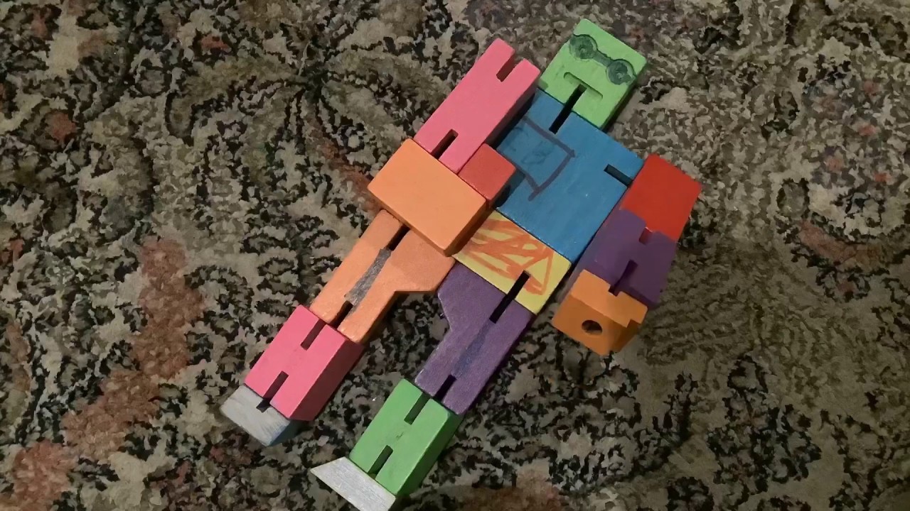 Cubebot Transforming Into A Cube | A Stop Motion Movie - YouTube