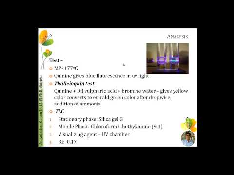 Isolation and Utilization of Quinine - YouTube
