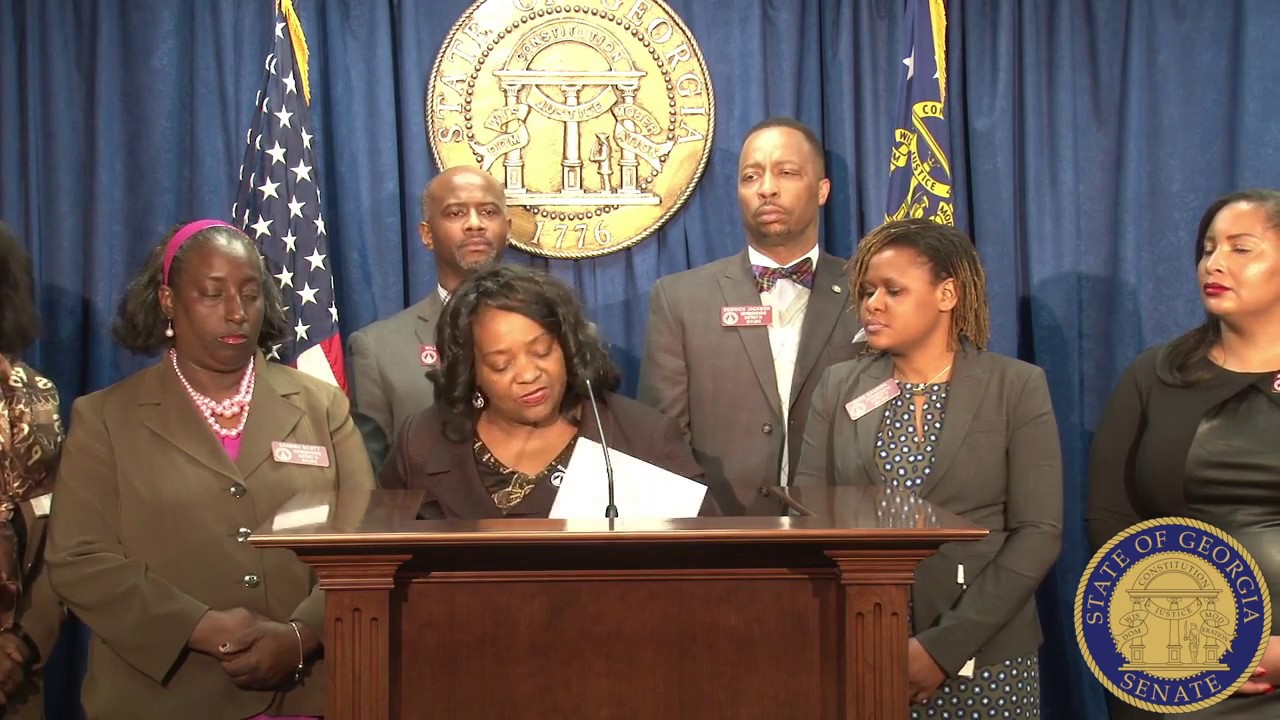 Senator Donzella James Senate Bill 145 Press Conference - YouTube