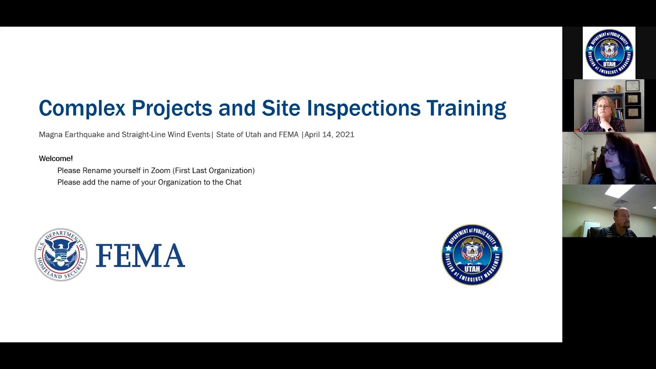 Utah Site Inspection Training FEMA - YouTube