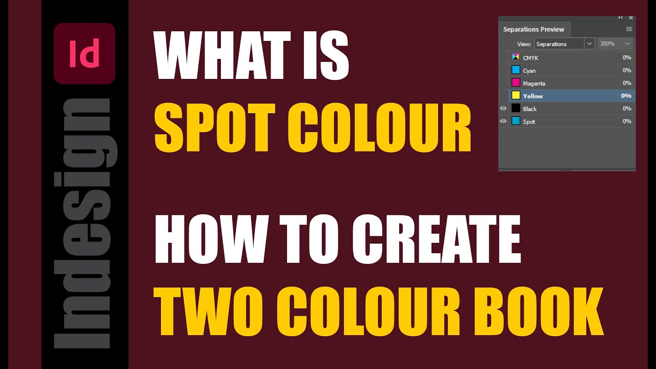 Spot colour in indesign | How to create two colour book in indesign | # ...