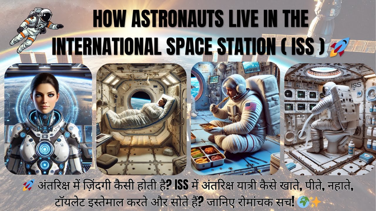 "Life in Space! 🚀 How Astronauts Live on the ISS: Eating,drinking ...