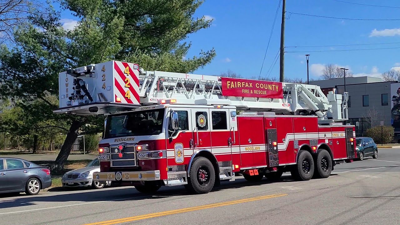 FCFRD Engine 424, *BRAND NEW* Tower 424, and Medic 424 Responding 3-8 ...