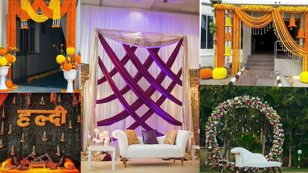 Amazing & Easy Decoration Ideas for Mehndi and Haldi Functions!!! - YouTube