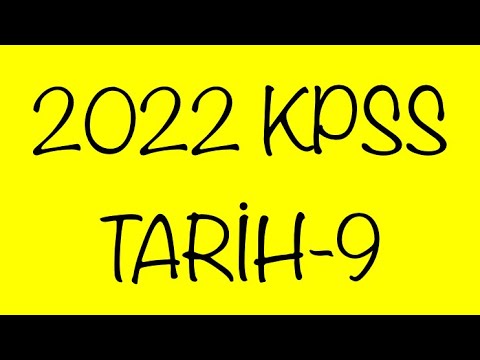 2022 KPSS TARİH-9