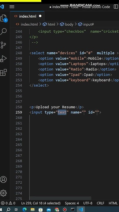 Input type file in html - YouTube
